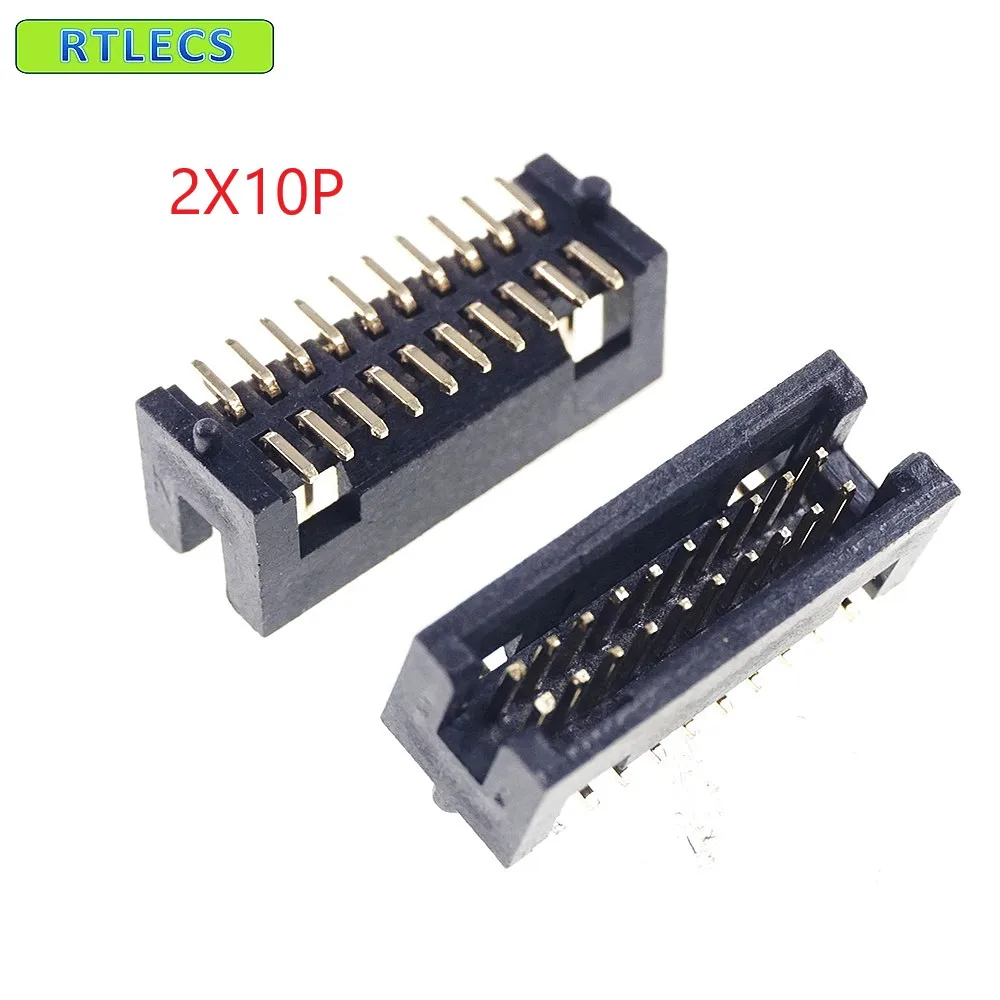 50 Pcs Smt Box Header 1.27mm 2x10 P 20 Pin Dual Row With Locating Peg ...