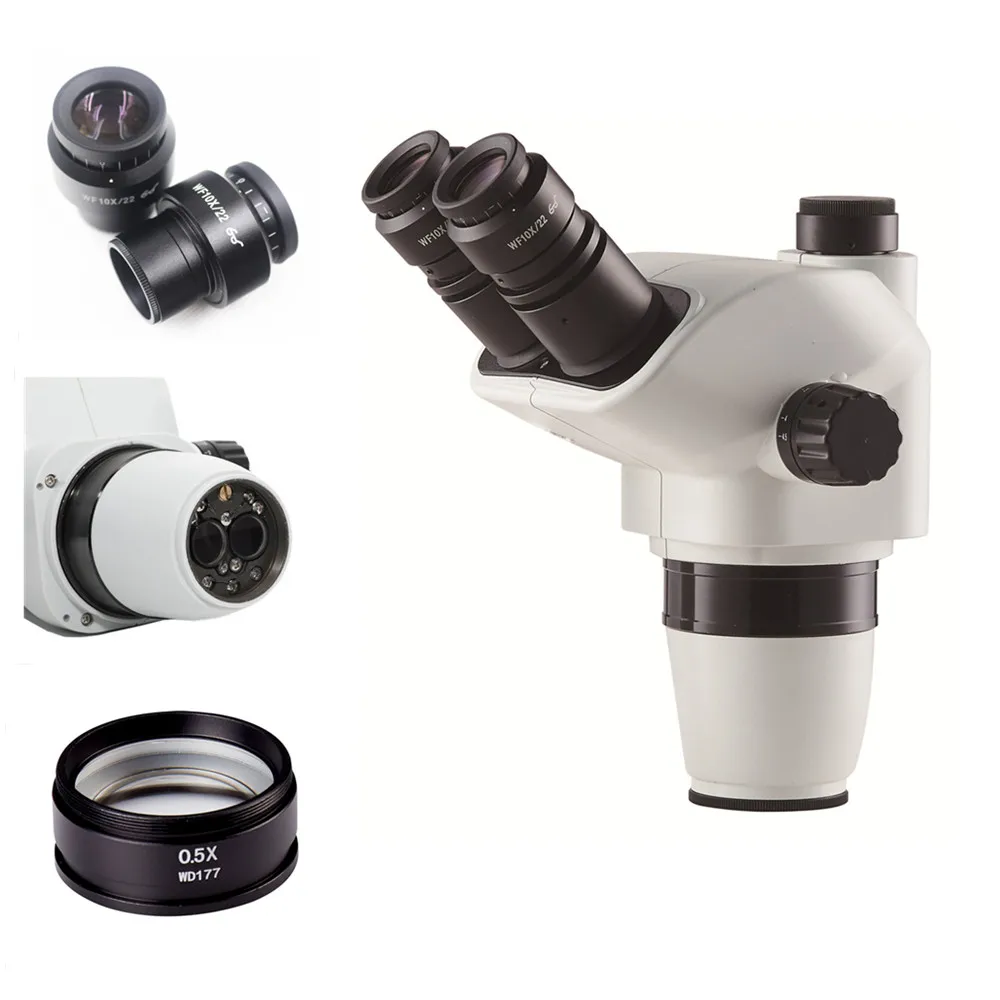 7X 45X Simul Focal Trinocular Zoom Microscopes Head Phone Repairing ...