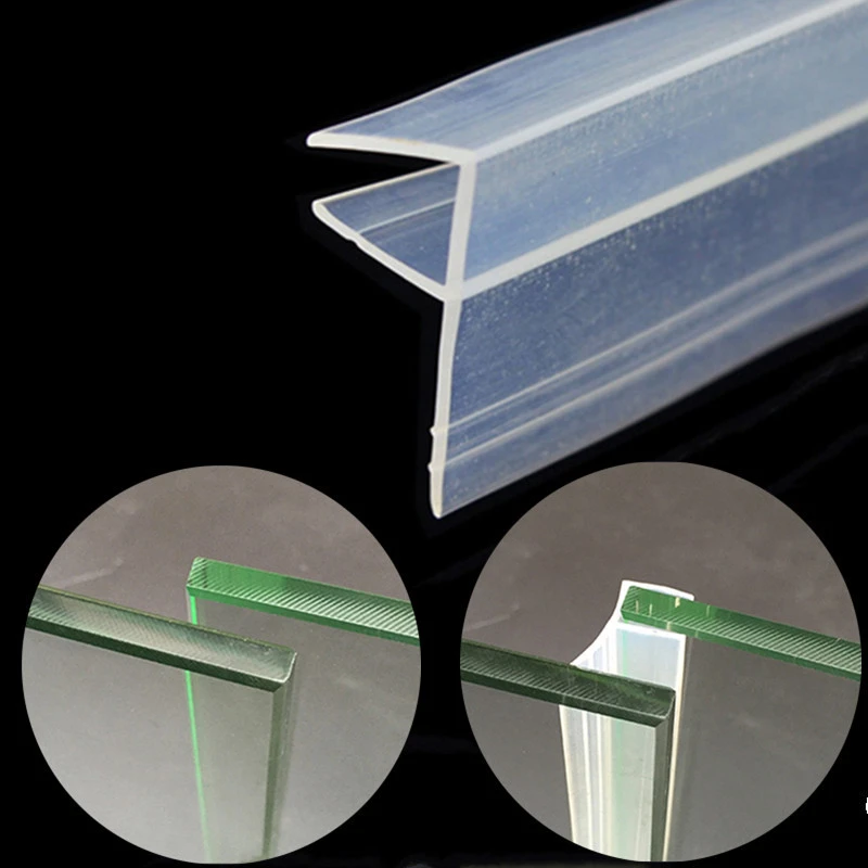 1-3m Shower Silicone Rubber Seal Strip Bathroom Screen Glass Door ...