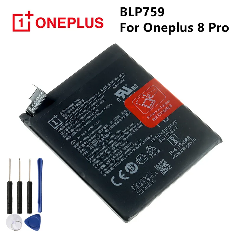 Original-Oneplus-8-Pro-One-Plus-8pro-Phone-Battery-BLP759-4510mAh-High ...