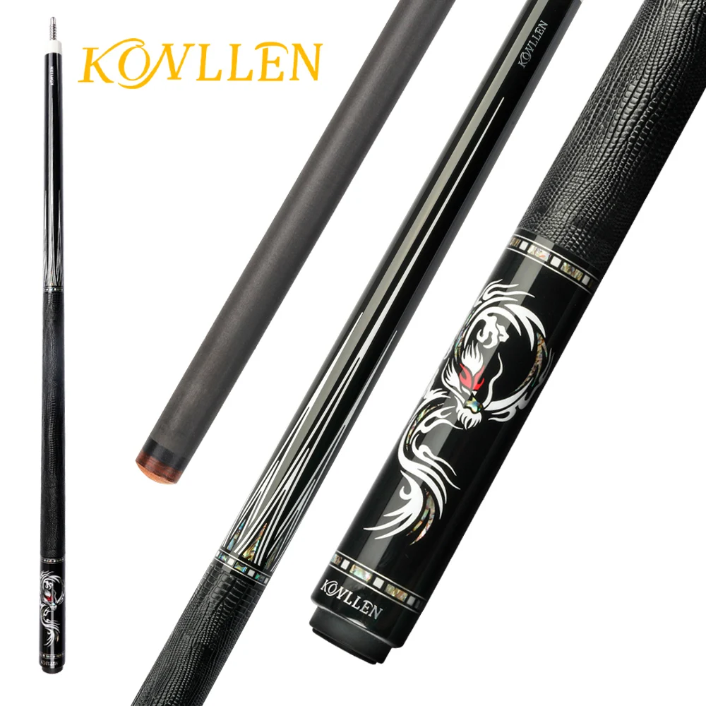 KONLLEN Cue Carbon Fiber Shaft 12.3 12.5mm Tip Pool Cue Abalone Shell ...