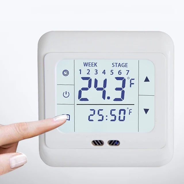 Programozható Digitális Termoregulátor Érintőképernyős Szoba Fűtő ...