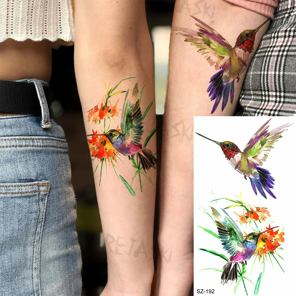 Hummingbird Color Tattoos