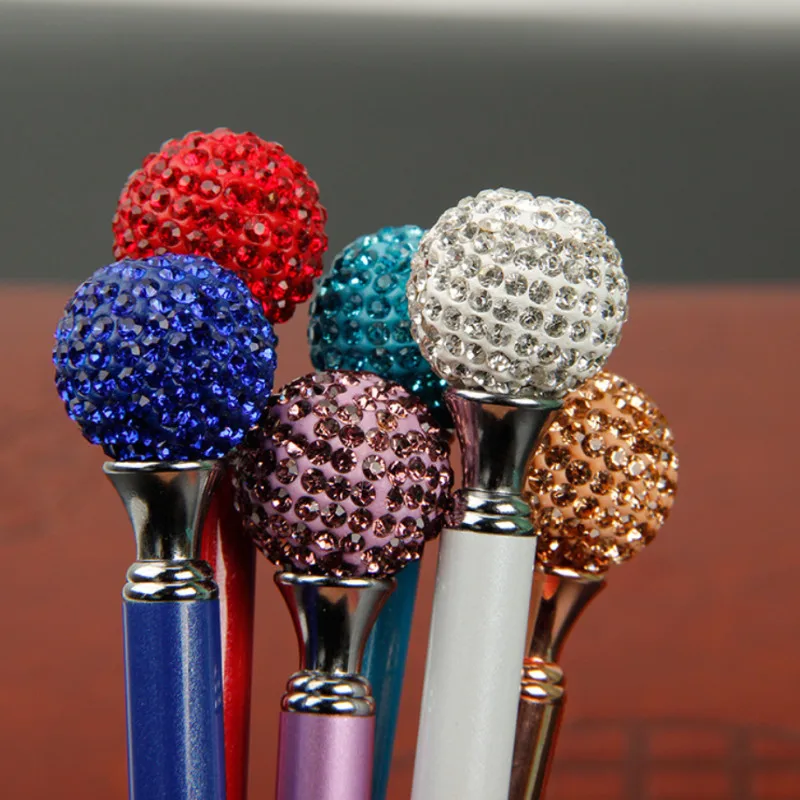 Creative Ball Drill Ballpoint Pen Gem Ballpoint Pen Ring Wedding Office ...