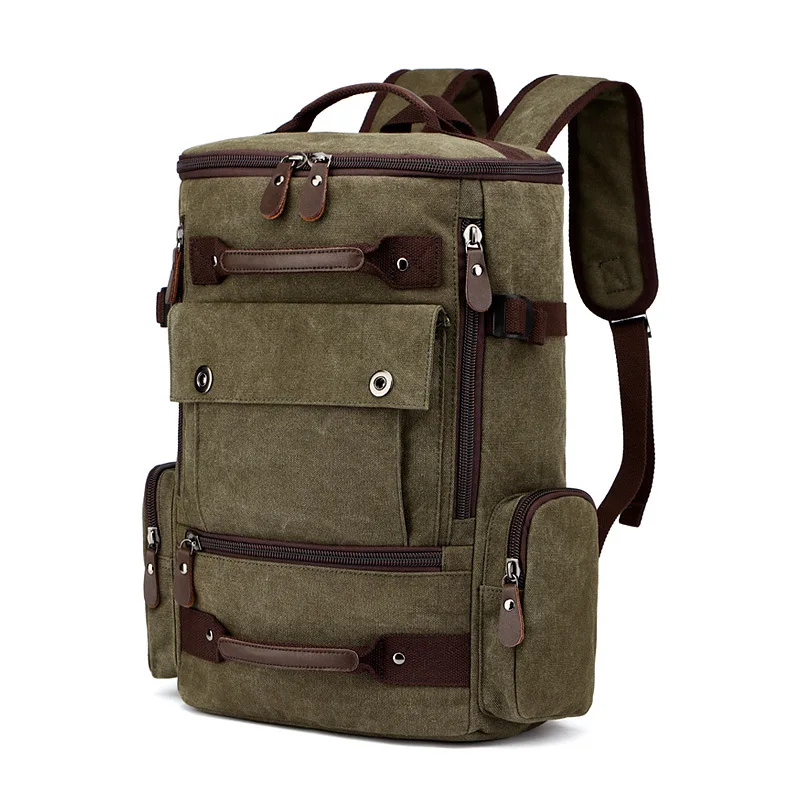 Vintage Style Canvas Men Backpack | Vintage Canvas Bags Men Backpack ...