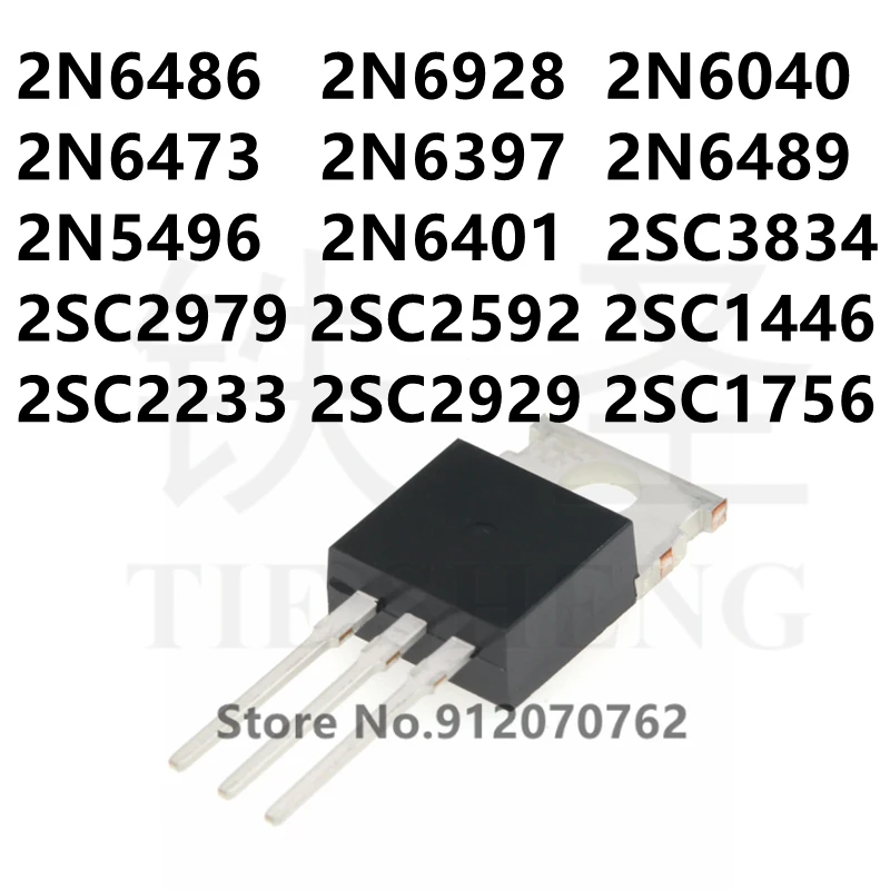 10PCS-2N6486-2N6928-2N6040-2N6473-2N6397-2N6489-2N5496-2N6401-2SC3834 ...