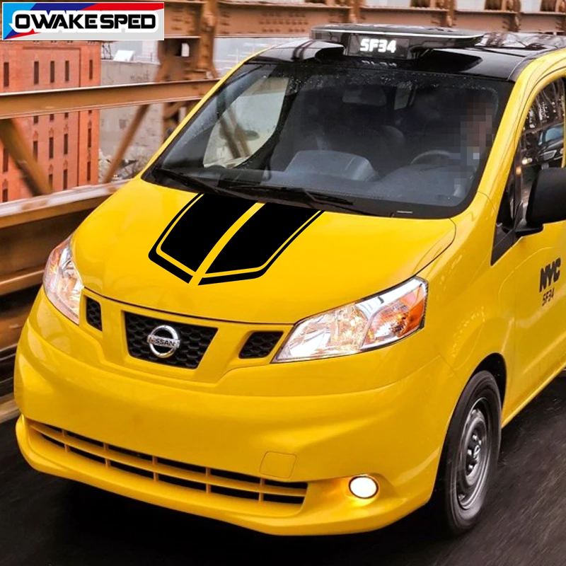 รถ Bonnet Racing Stripes กีฬาจัดแต่งทรงผมสำหรับ Nissan NV200อุปกรณ์ ...
