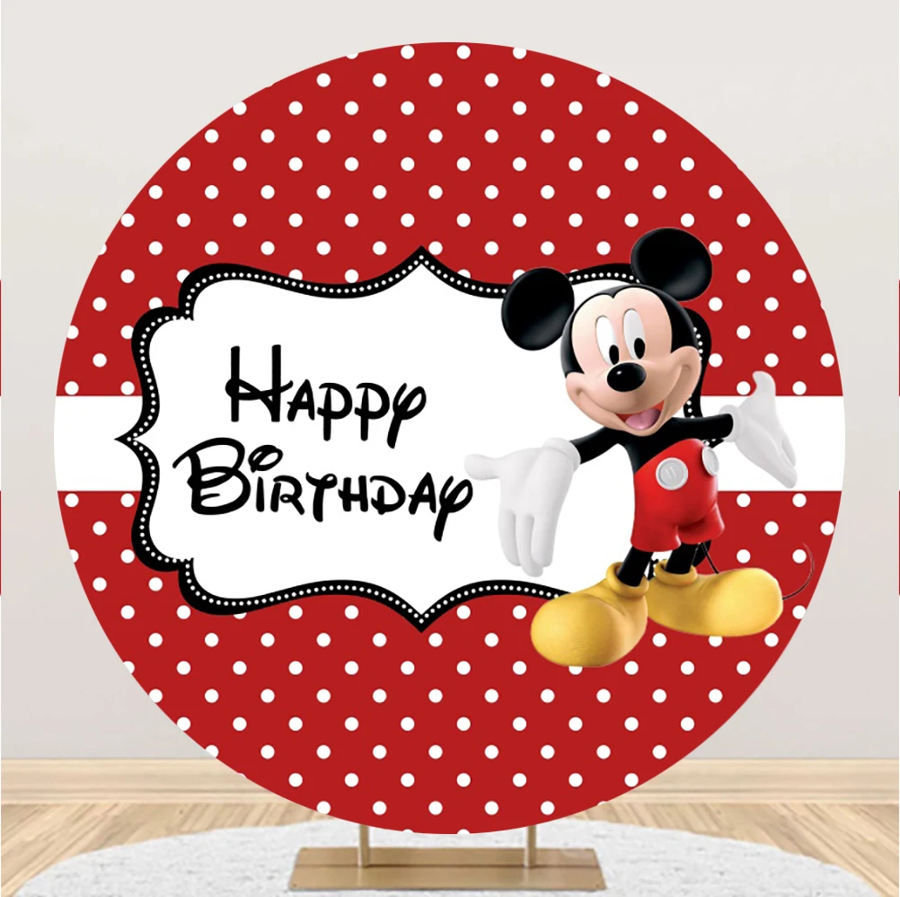 Disney Round Shape Minnie Mickey Mickey Mouse Theme Party Backdrops ...