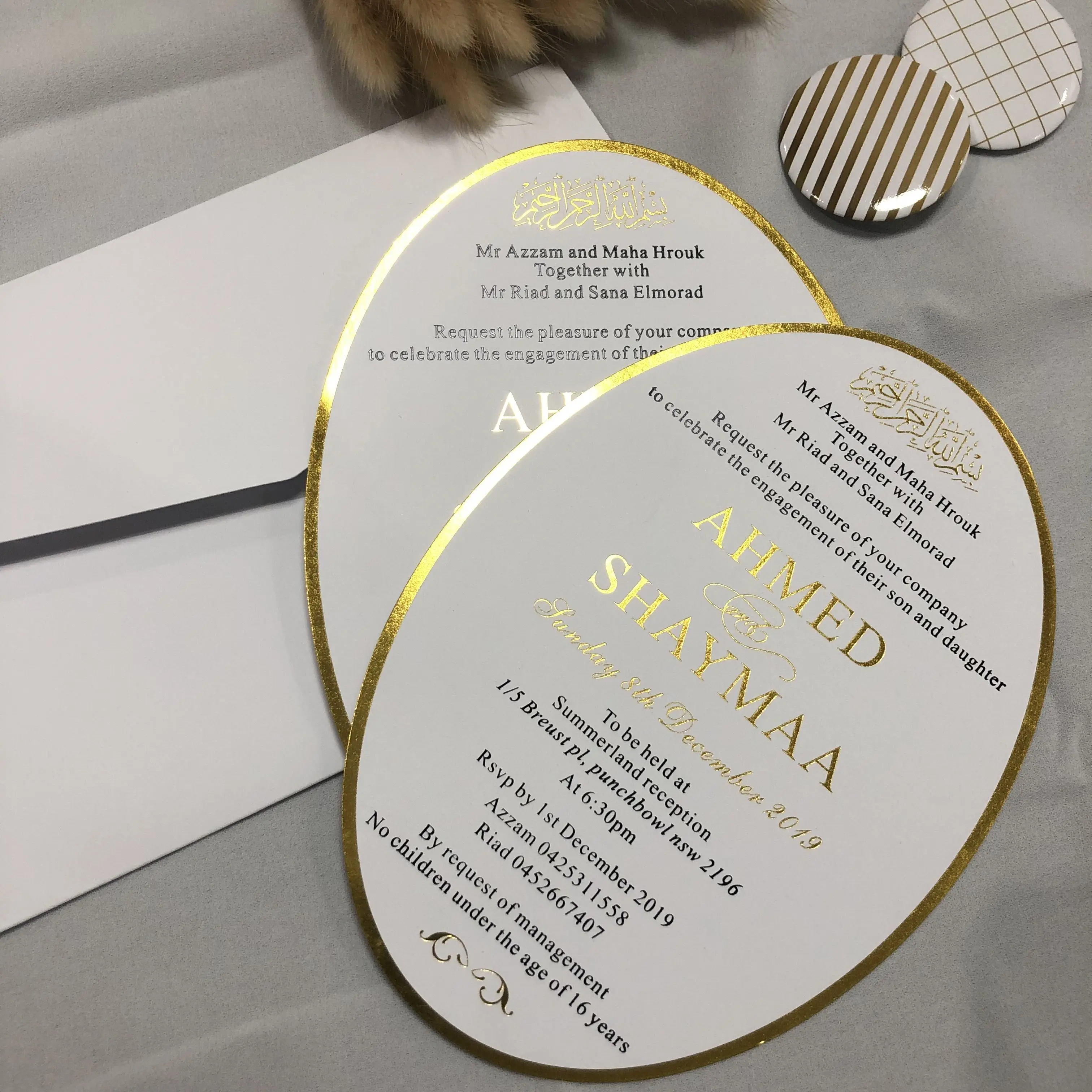 Shimmer Cardstock Wedding Invitations