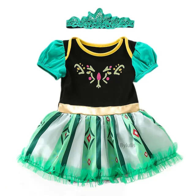 Newborn Princess Baby Girls Clothes Kids Costume Mermaid Bell Anna ...