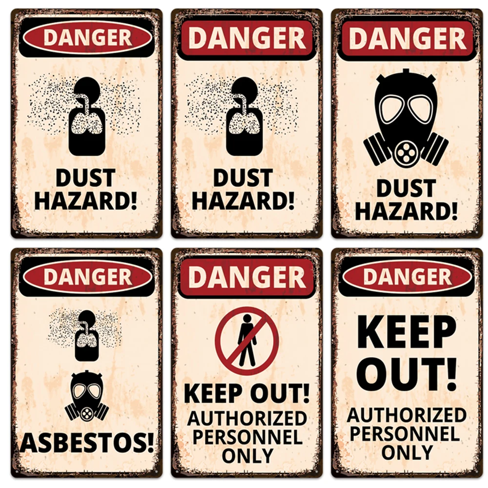 Danger-DUST-HAZARD-Vintage-Poster-Retro-Metal-Tin-Signs-Wall-Decor ...