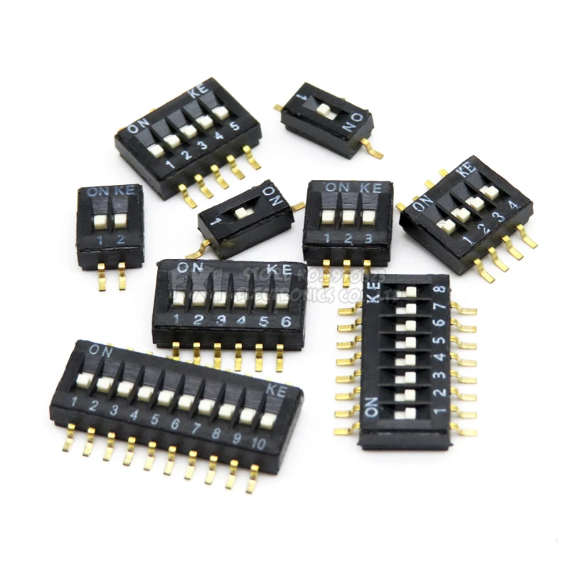 5pcs Smd Smt Slide Type Switch 1p 2p 3p 4p 5p 6p 8p 10p 1.27mm Position ...