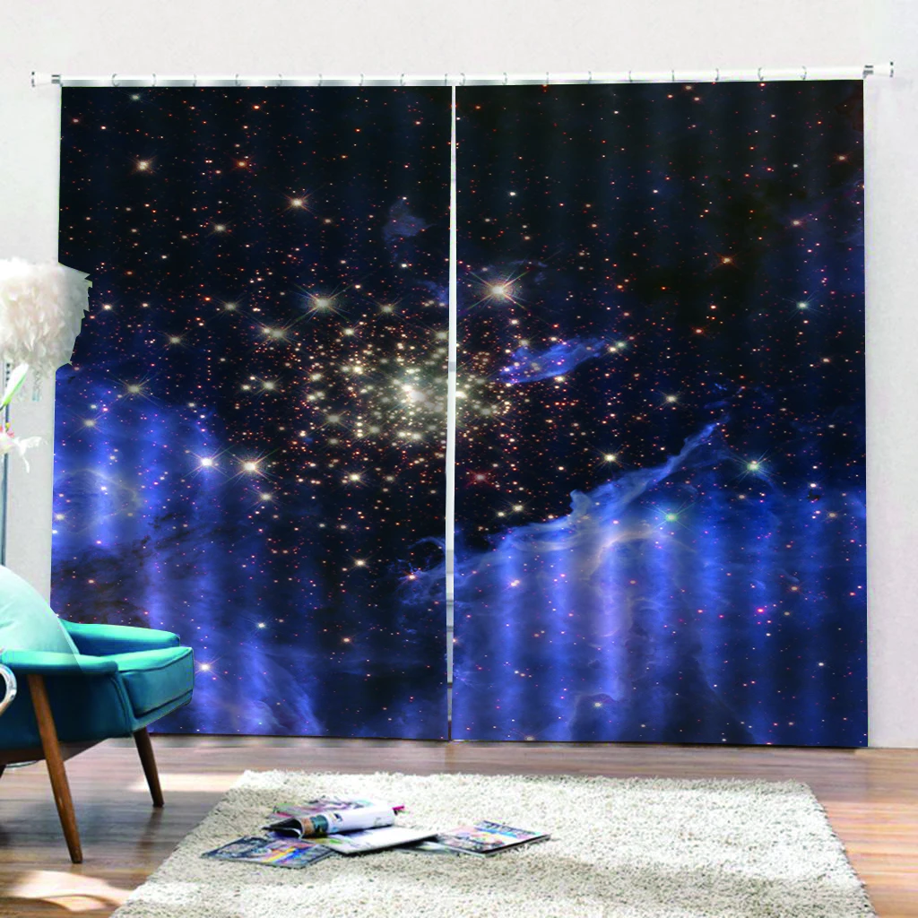 personality stars starry curtains Bedroom living room windproof ...