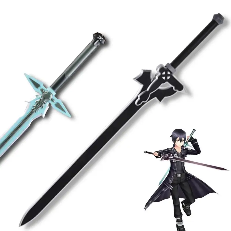 New Pu Anime Sword God Domain Cos Weapon Small Black Sword Interpreter ...