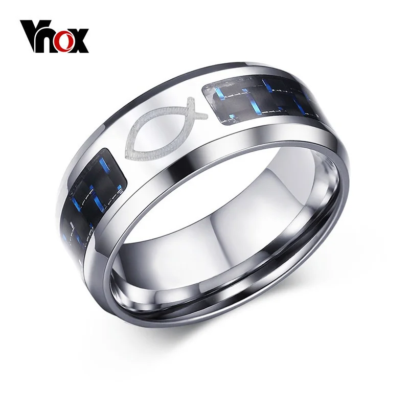 Vnox-Drop-Shipping-8MM-Stainless-Steel-Jesus-Christian-Fish-Rings-for ...
