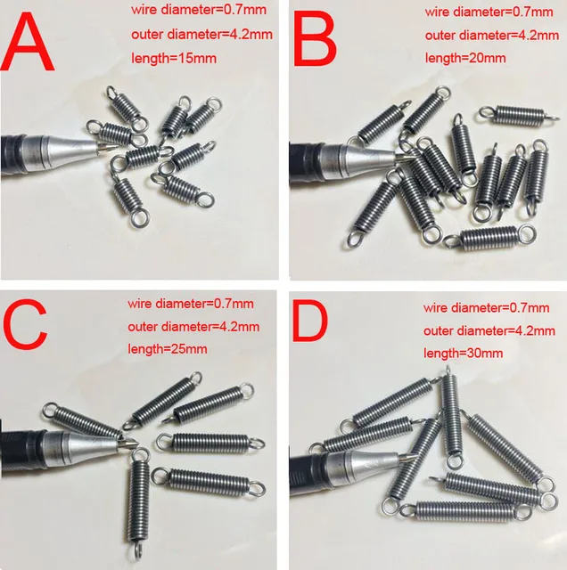 0.2mm wire Micro Small tension spring extension springs – The Most ...