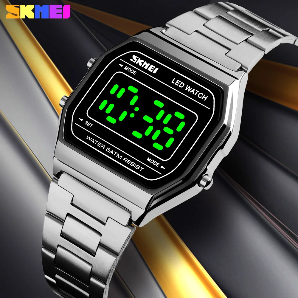 Skmei relógio digital eletrônico masculino 1646, relógio masculino à ...