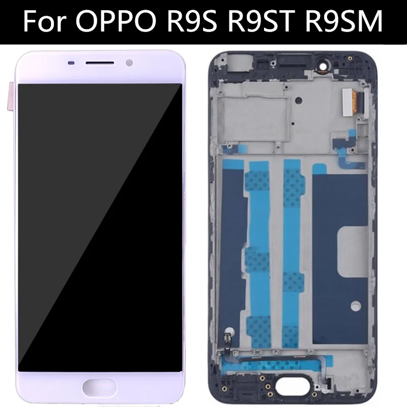 5.5" Lcd For Oppo R9s R9st R9sm Lcd Display+touch Screen With Frame ...