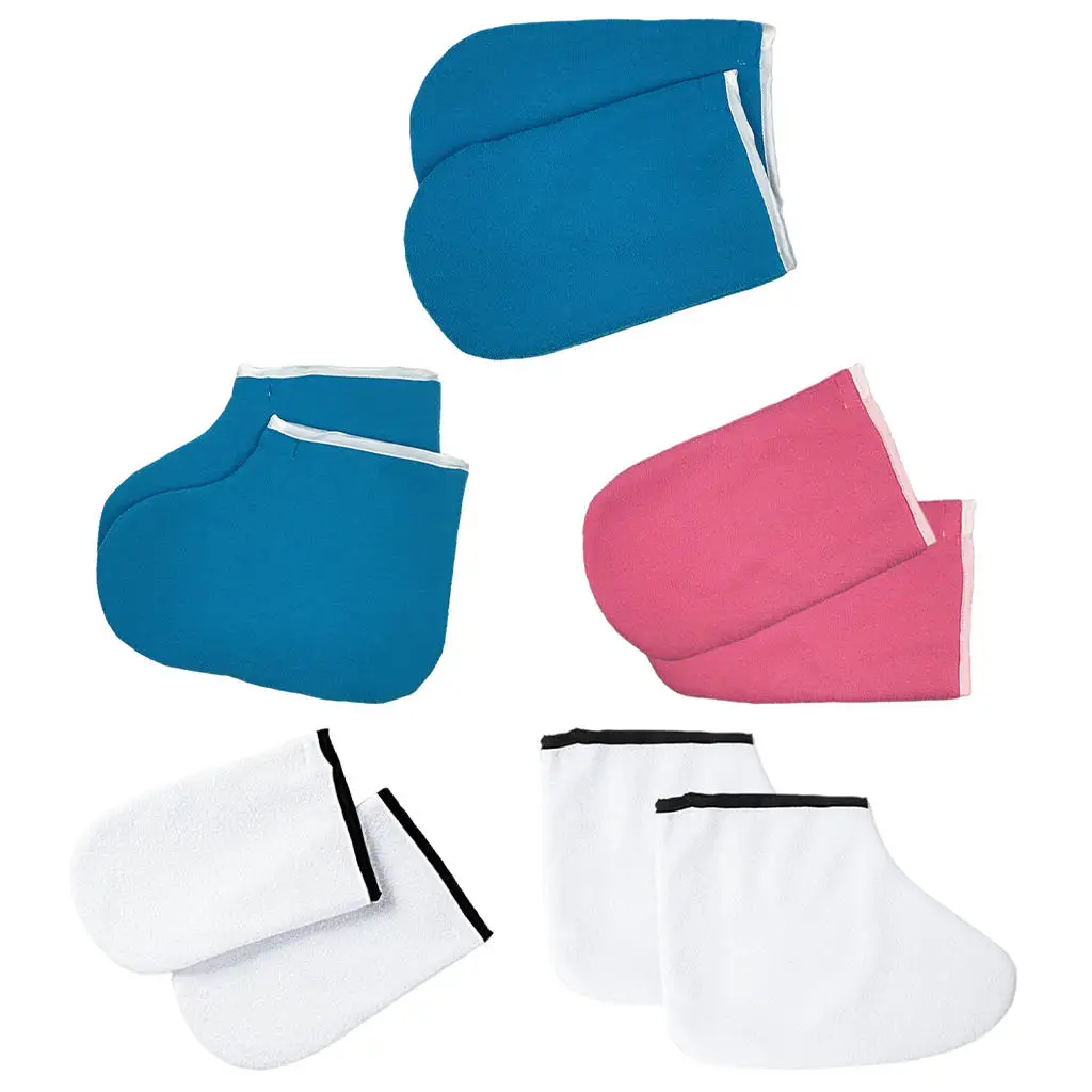 Paraffin Wax SPA Hand Foot Mitts Gloves Booties Comfortable Cotton Wax ...