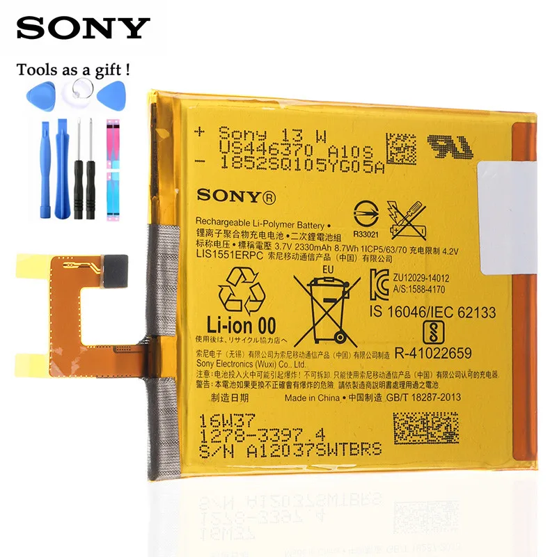 Sony Original Lis1551erpc Phone Battery 2330mah For Sony Xperia M2 Aqua S50h / E3 Dual D2302 ...