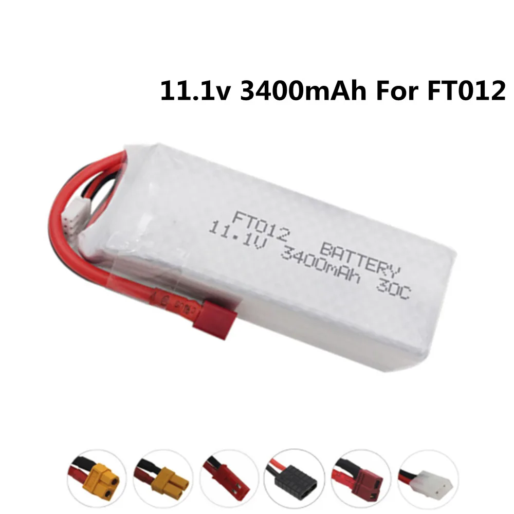 11-1V-3400mah-30C-Lipo-Battery-For-Feilun-FT012-Huanqi-734-RC-toys-boat ...