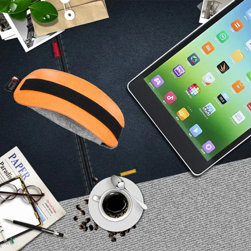 Чехол для мыши, из искусственной кожи, оранжевый, пылезащитный, для ...