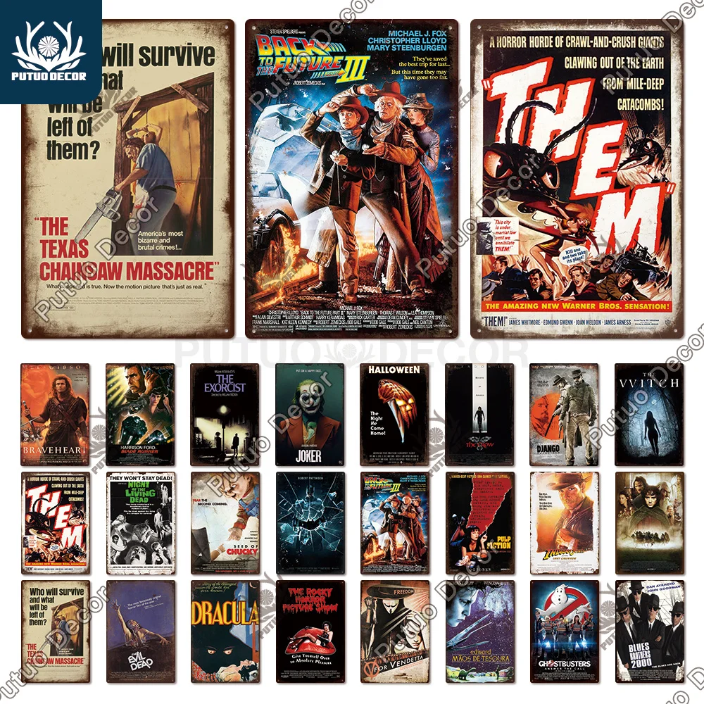 Putuo Decor Vintage Movie Metal Sign Plaque Metal Poster Tin Sing ...