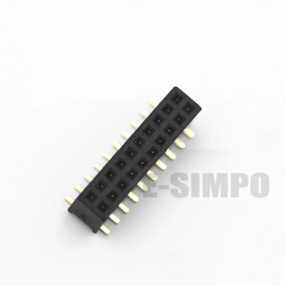 10pcs 1.27mm SMT Female Header,Double Row, 0.05" Breadboard Female Pin ...