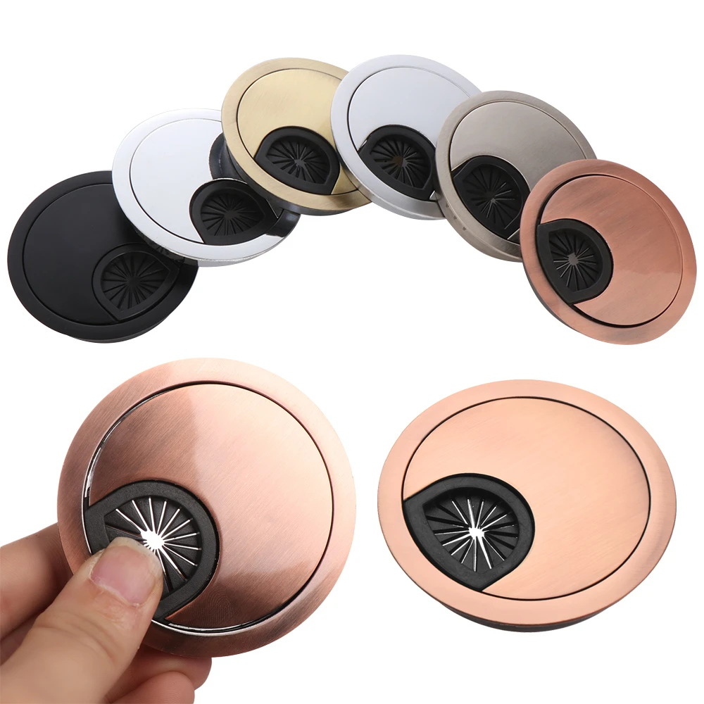 4sizes Zinc Alloy Desk Wire Hole Cover Computer Tidy Grommet Table ...