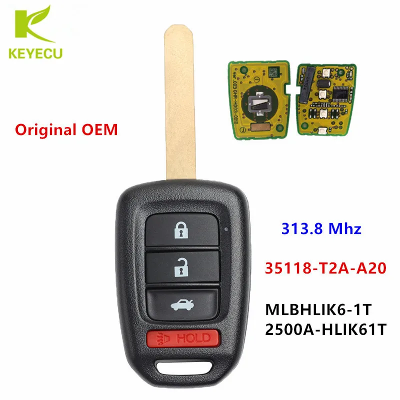 KEYECU OEM Original llave principal remota FOB 314MHz para H * ONDA un ...