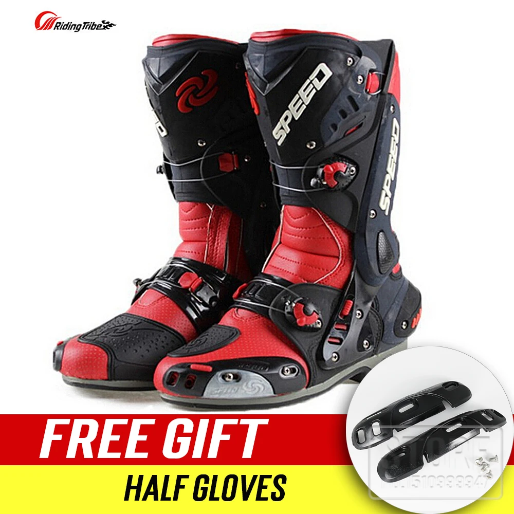 Motorcycle Metal Protection Boot Motocross Alloy Slider Boot Riding Non ...