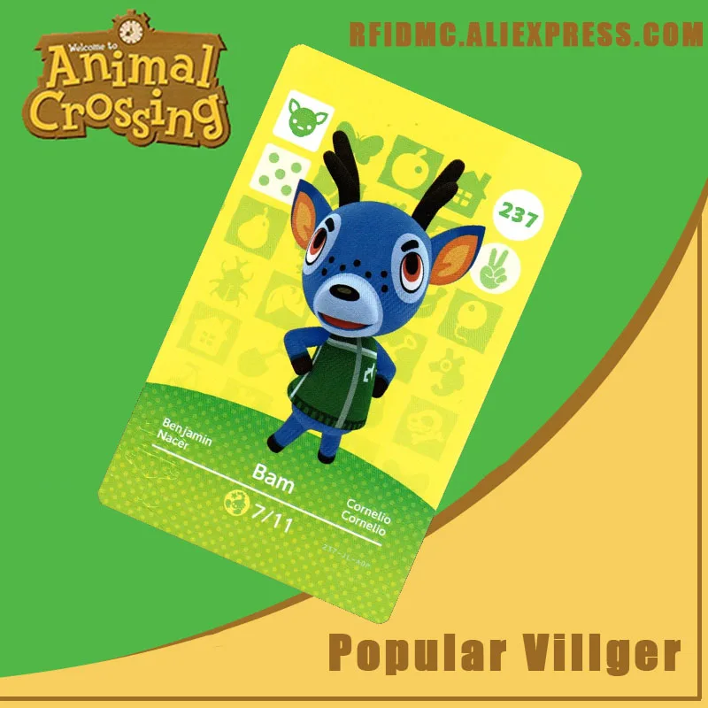237 Bam Animal Crossingการ์ดAmiiboสำหรับNew Horizons|การ์ดควบคุมการเข้า ...