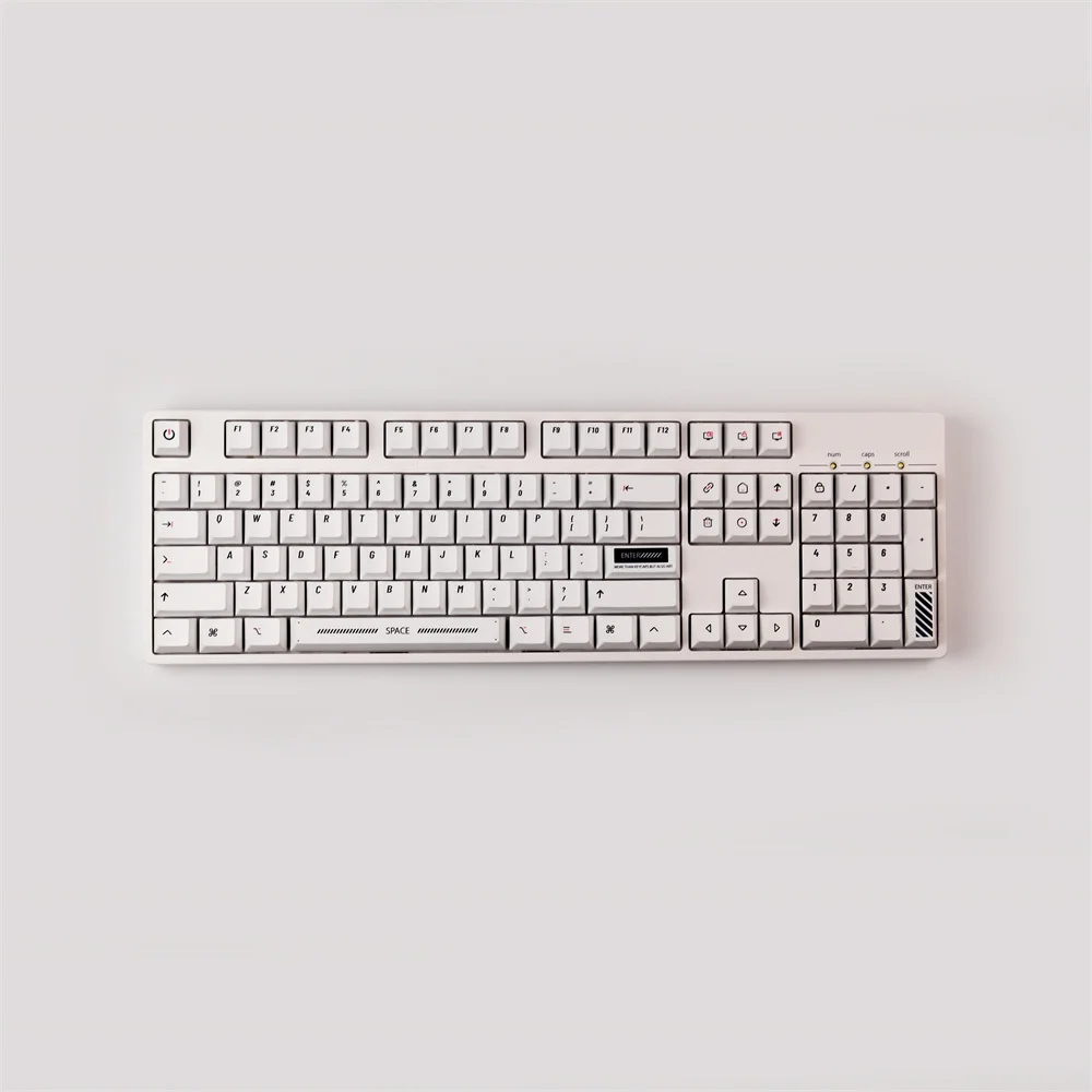 127-Keys-Minimalist-Black-White-Cherry-Profile-Keycap-Mechanical ...