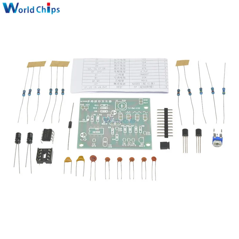 Diy Kits Ne555 Multi-channel Waveform Generator Suite Sine Triangle ...