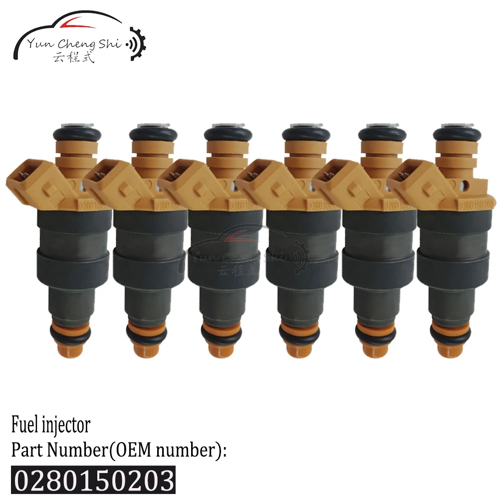 Set Of 6 Original Fuel Injectors Oem 0 280 150 203 0280150203 For Bmw ...