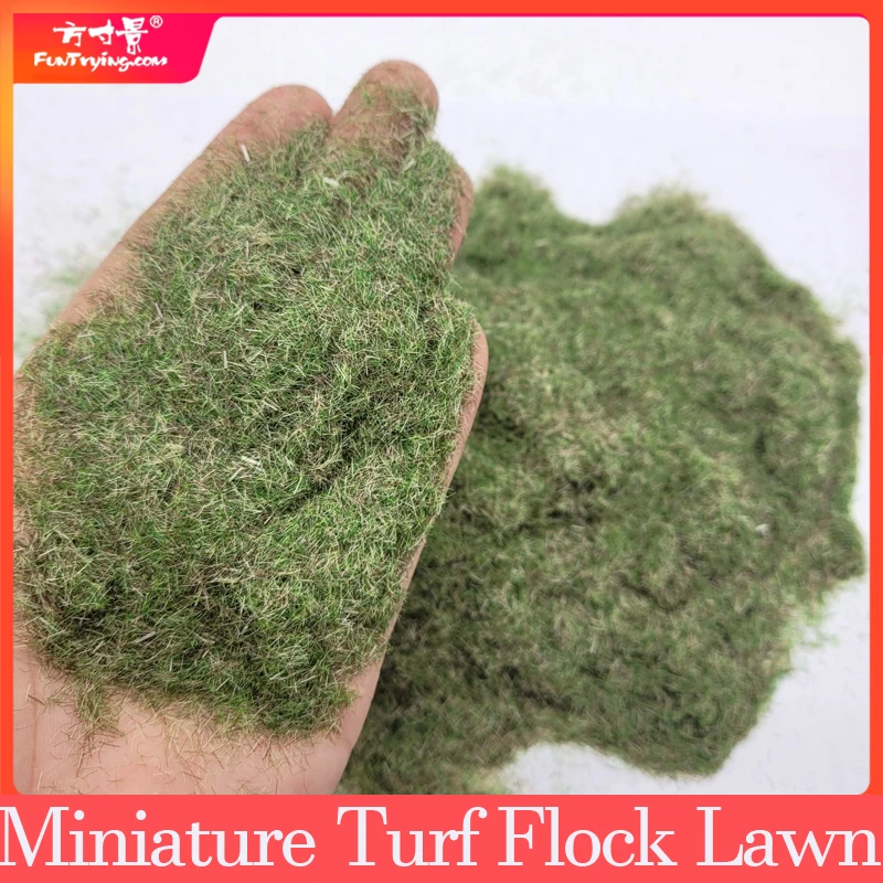 30g Scene Model Materia Yellow Green Turf Flock Lawn Nylon Grass Powder ...