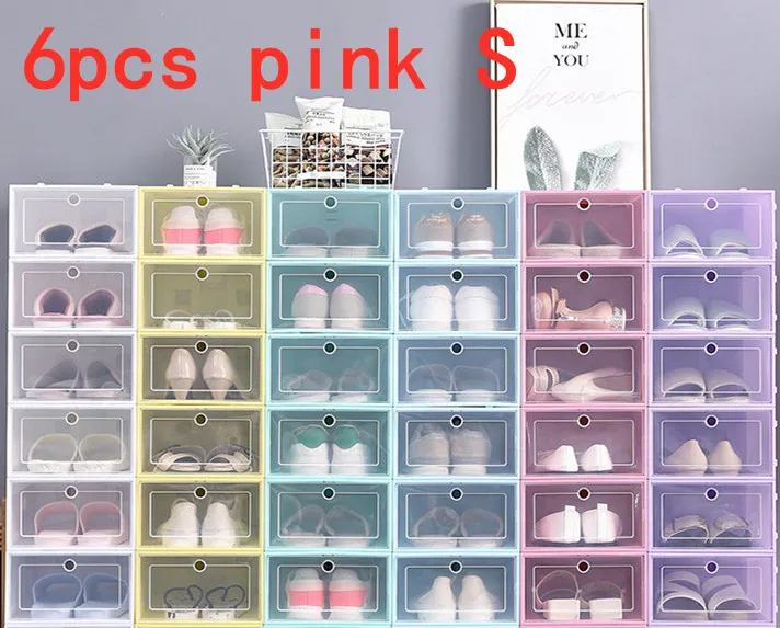 Flip-Open-Cove-Transparent-ShoeBox-Home-Shoe-Boot-Box-Stackable ...