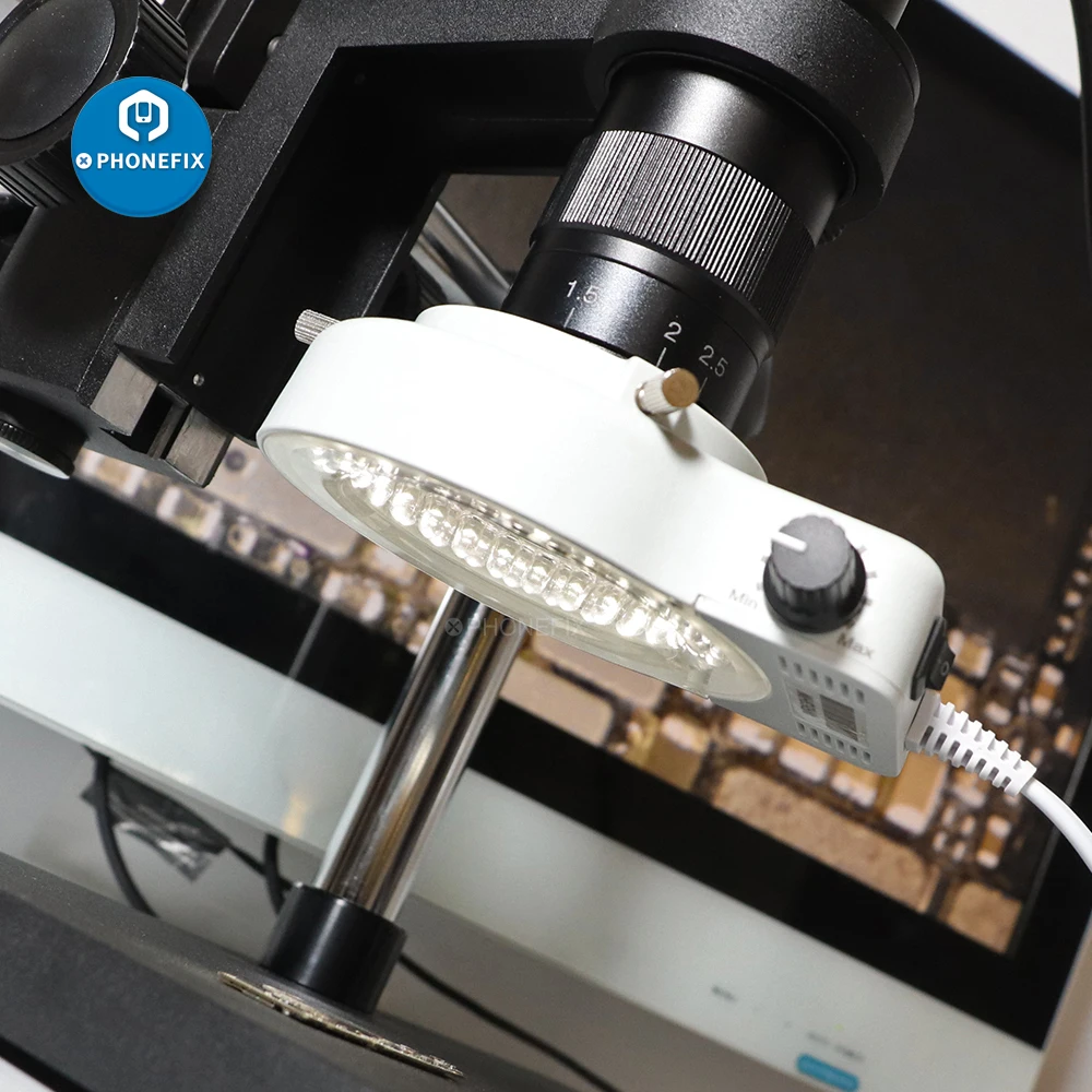 MICROSCOPE OPTIQUE,Black Eu Plug Lampe d'éclairage annulaire à 56 LED ...