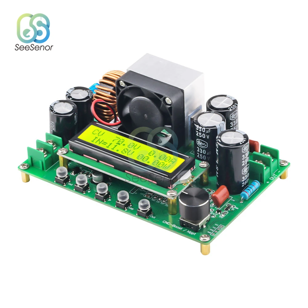 Dpx800s Lcd1602 Display Dc-dc Boost Converter 10-65v To 12-120v Cv Cc ...