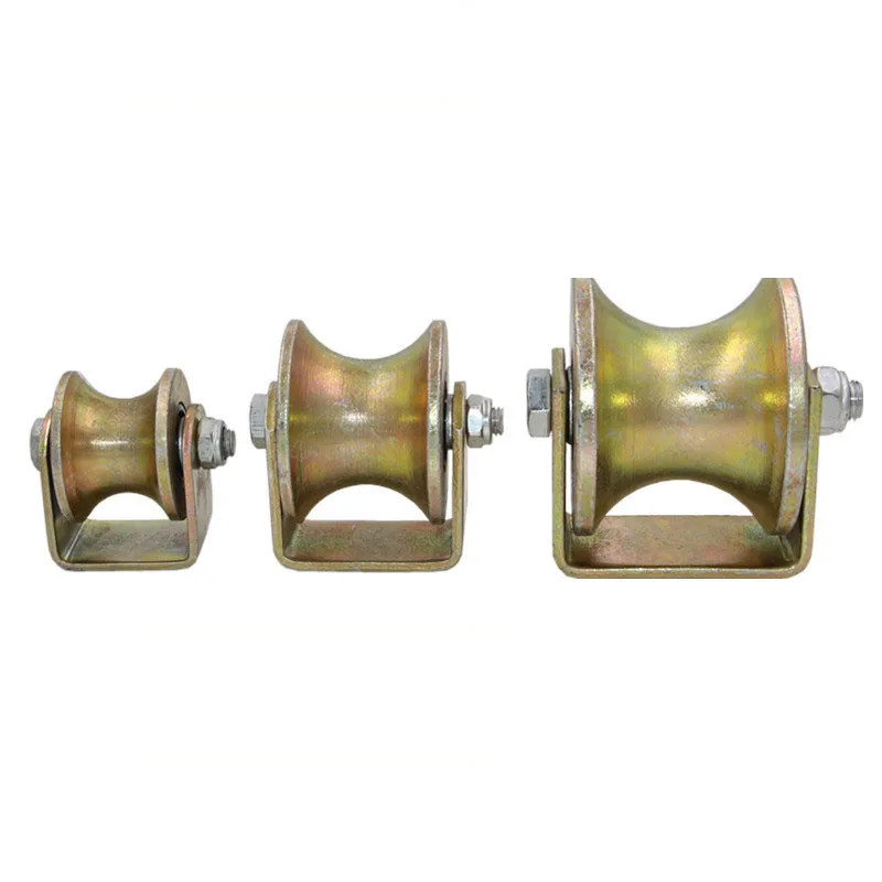 40mm Round Steel Pipe U-shaped Track Wheel Double Bearing Sliding Door ...