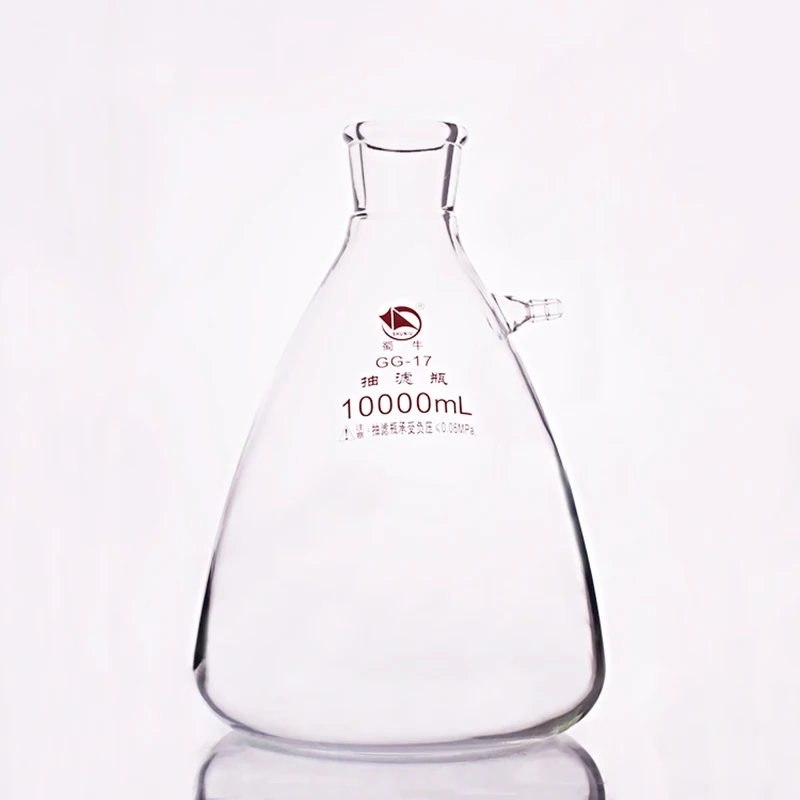 Filtering flask with side tubulature,Capacity 10000ml,Triangle flask ...