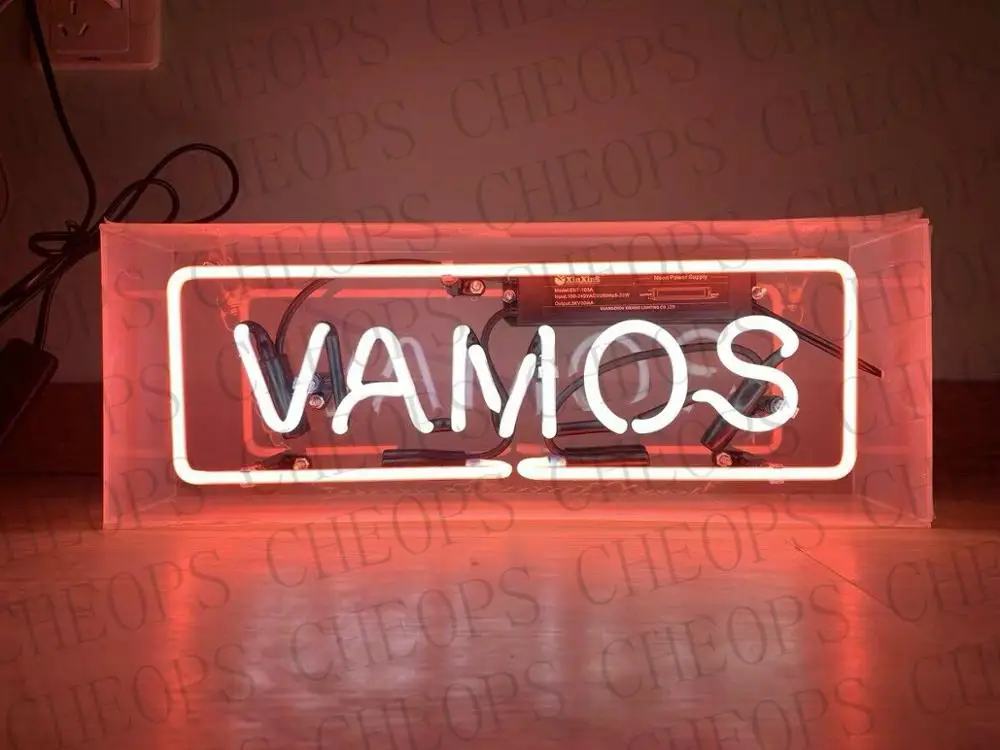 Vamos-Acrylic-Box-Gift-Neon-Signs-Real-Glass-Tube-Beer-Bar-Pub-Bedroom ...