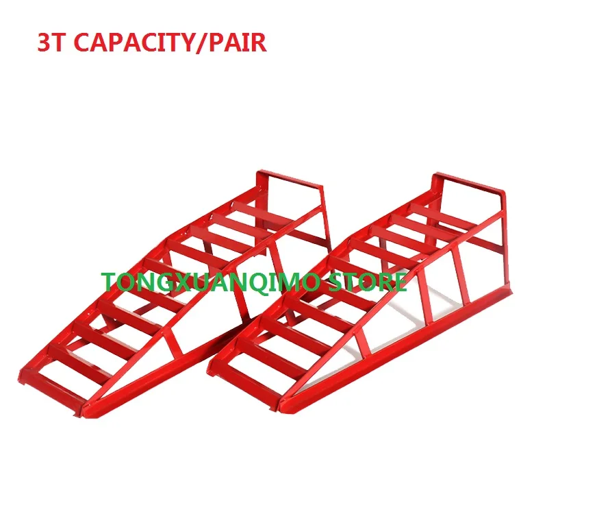 1pair-Heavy-Duty-3000KG-Car-Ramps-STEEL-Antiskid-Ramp-wheel-chock-Auto ...