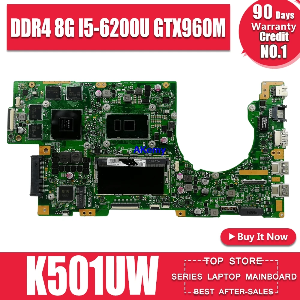 K501UW материнская плата для ноутбука ASUS K501UXM K501UQ K501U оригинальная материнская плата ...