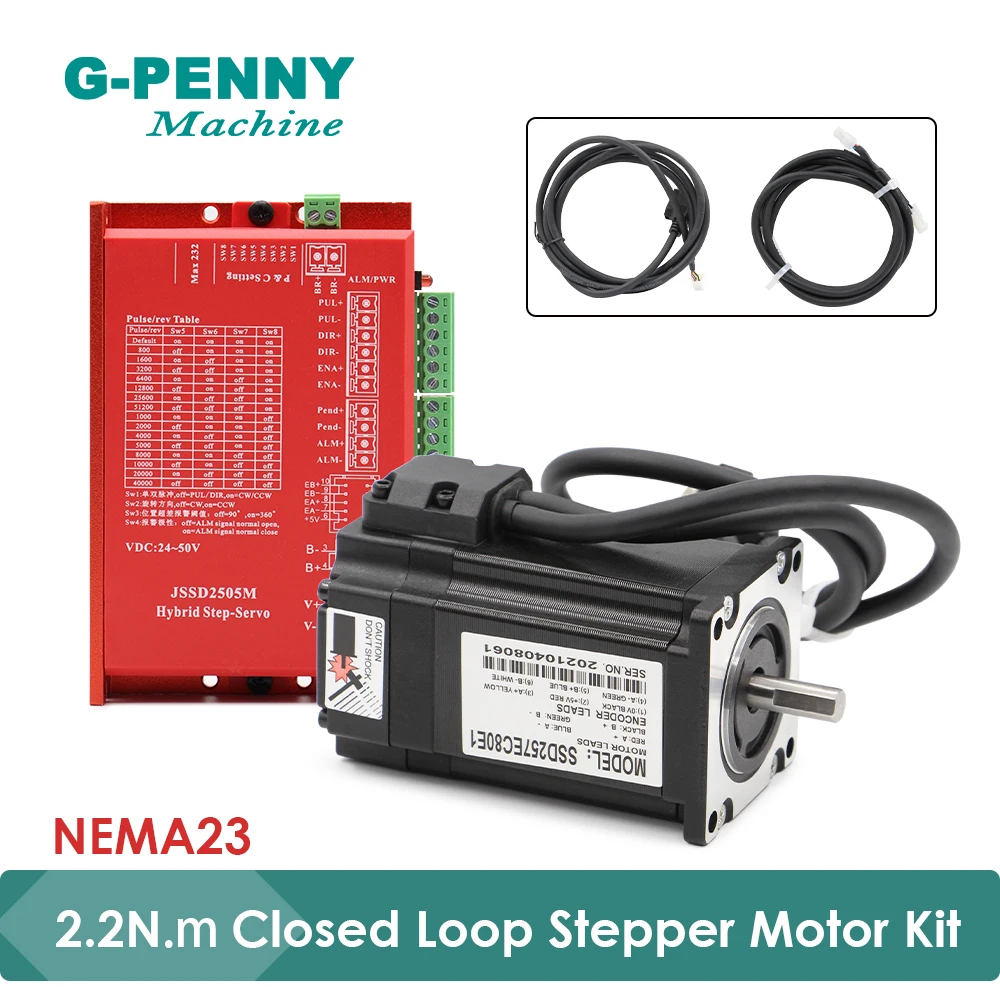 Nema23 Closed-Loop Stepper Motor 2.2N.m 4 Wires 285Oz-in D8mm Close ...