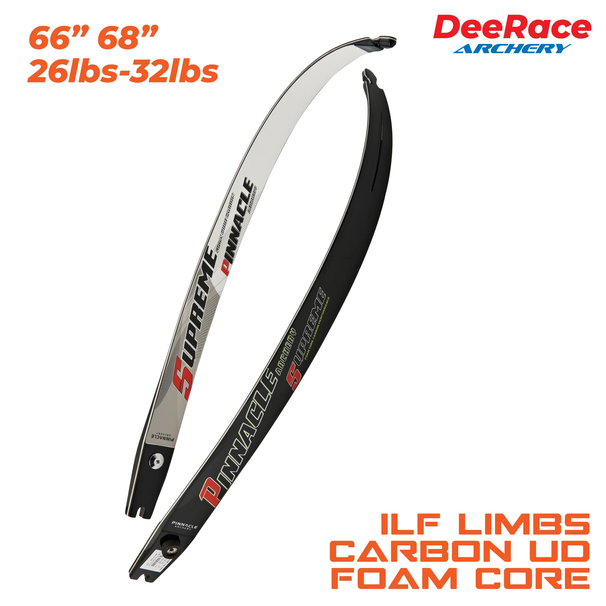 Hyper-Foam-Carbon-Performance-66-68-70-Recurve-Bow-ILF-Limbs-26lbs ...