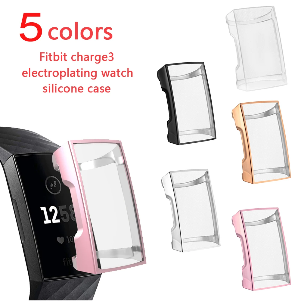 5 colors TPU Case For Fitbit Charge3 Soft Durable TPU Excellent full ...