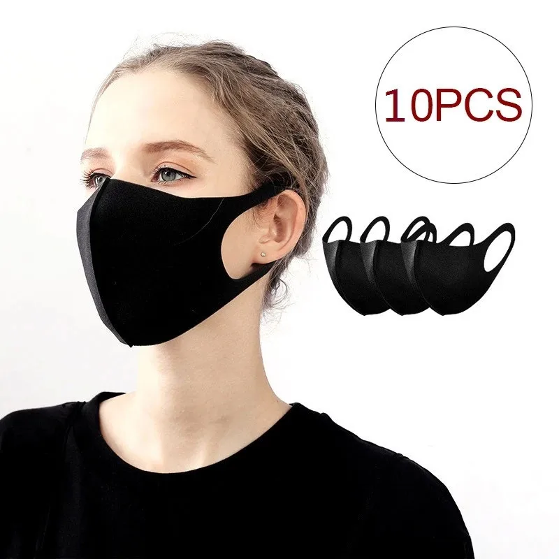 1/5/10pcs Unisex Lot Washable Reusable Earloop Masks Dust Cycling Mouth ...