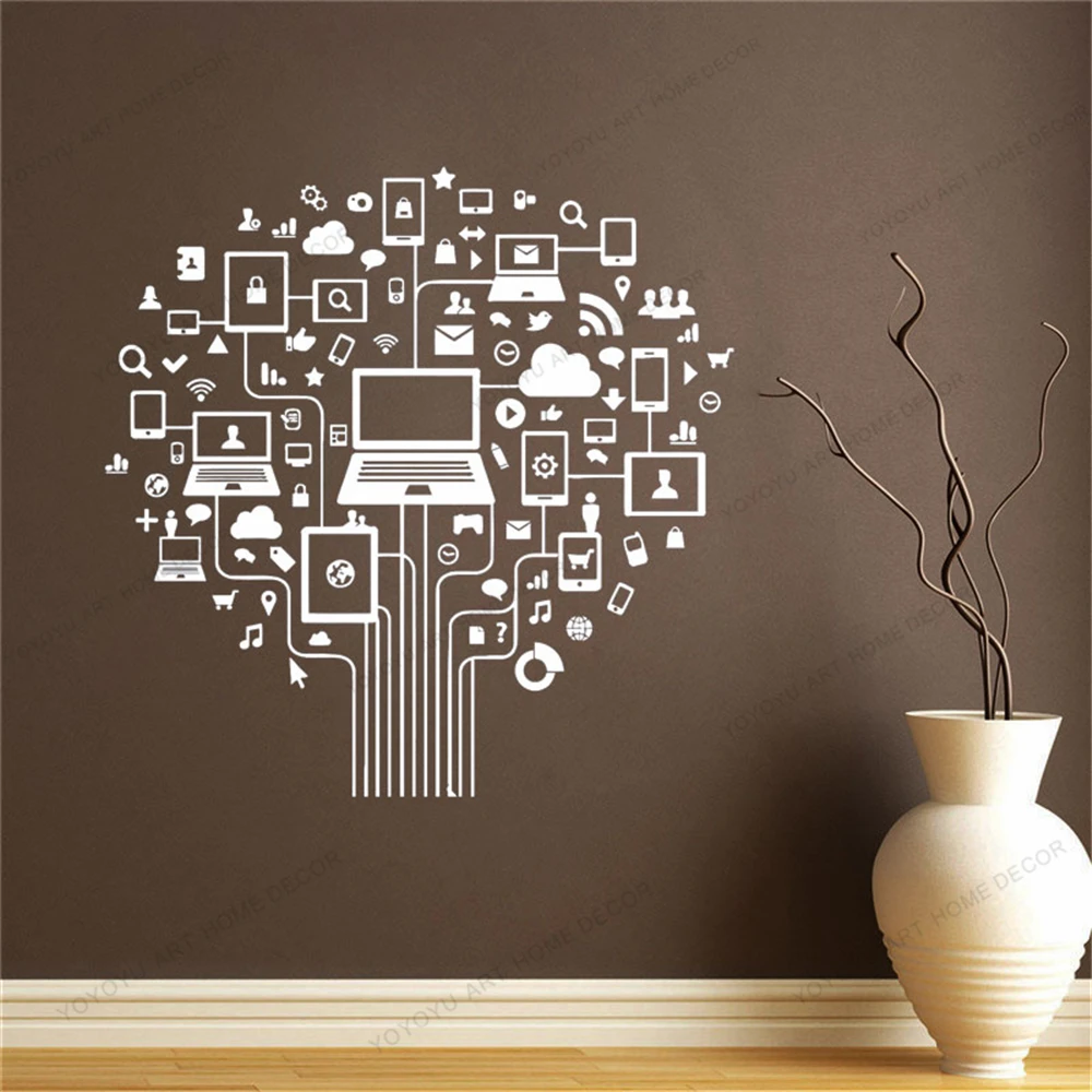 Technology-Wall-Decal-Vinyl-Sticker-Science-Education-School-Art-Design ...