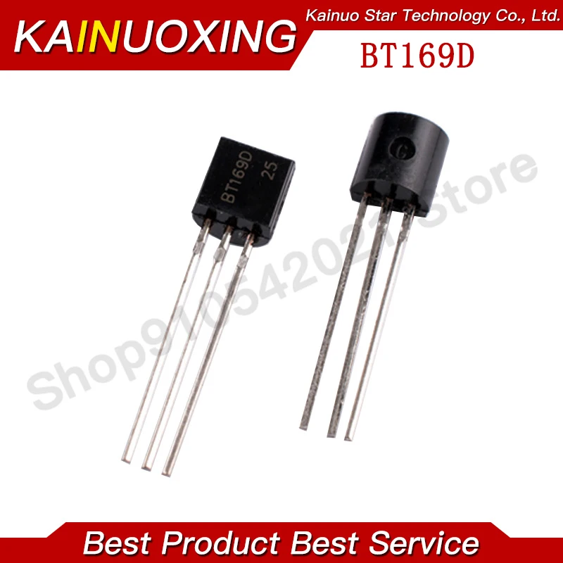 50pcs BT169D BT169 TO 92 Triacs 사이리스터 SCR 400V 9A 3 핀 SPT 뉴 오리지널 ...